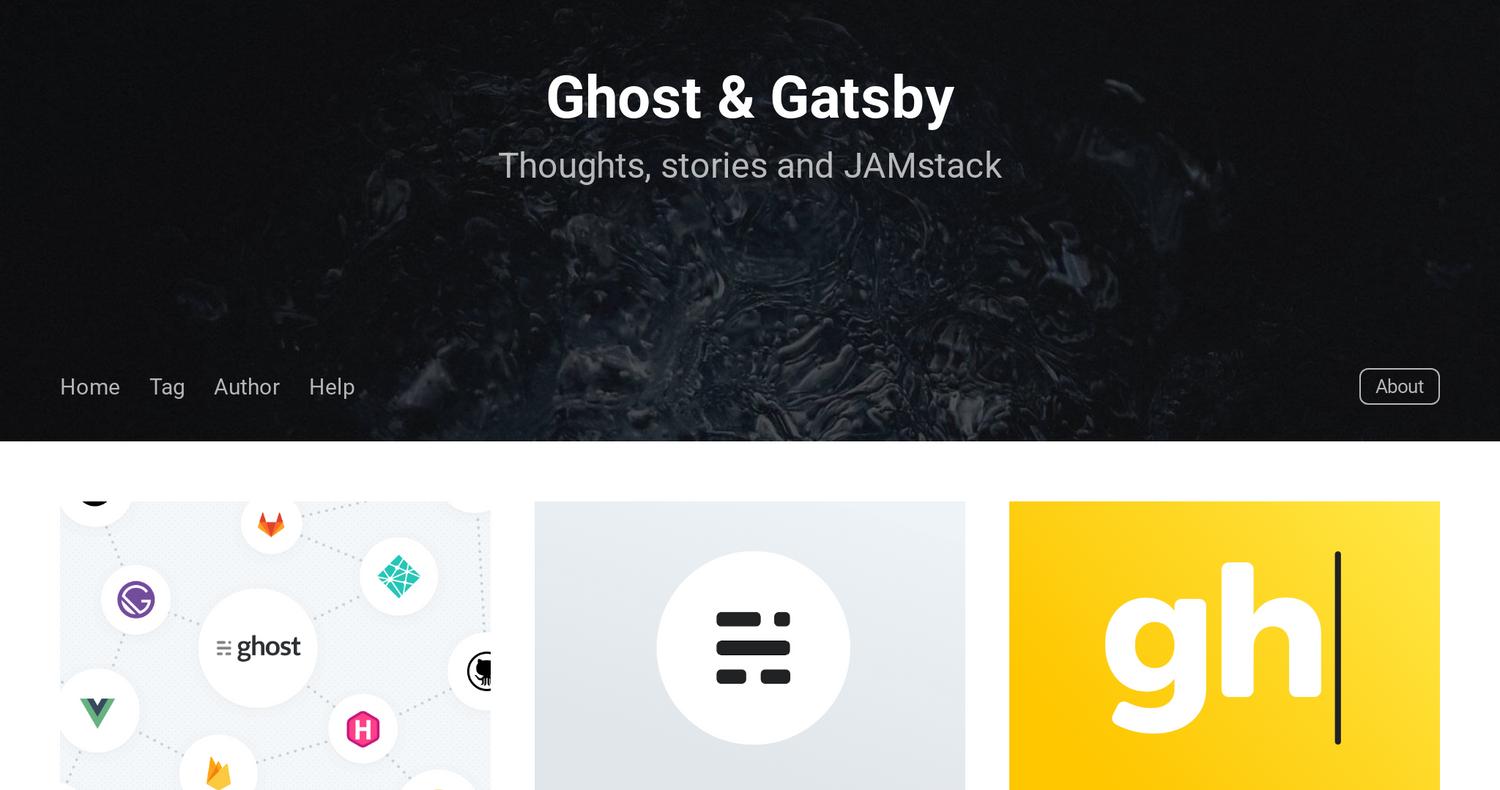 gatsby-starter-ghost | Gatsby