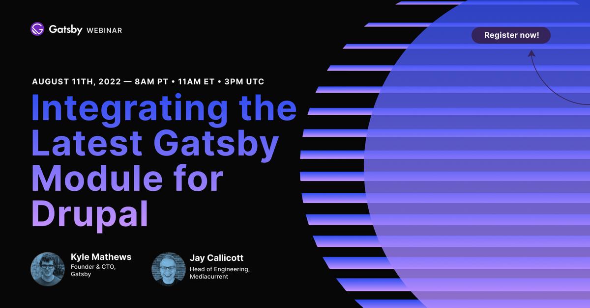 Integrating The Latest Gatsby Module For Drupal Gatsby 