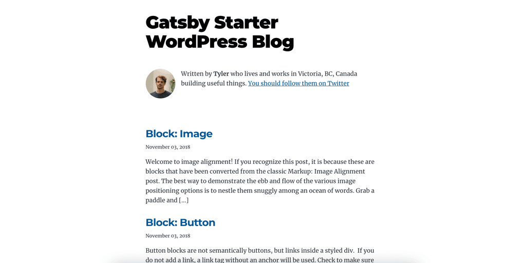 Starters Library | Gatsby