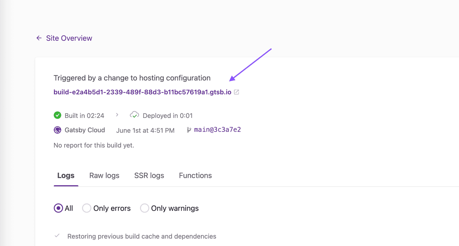 Create a Site from a Repository | Gatsby